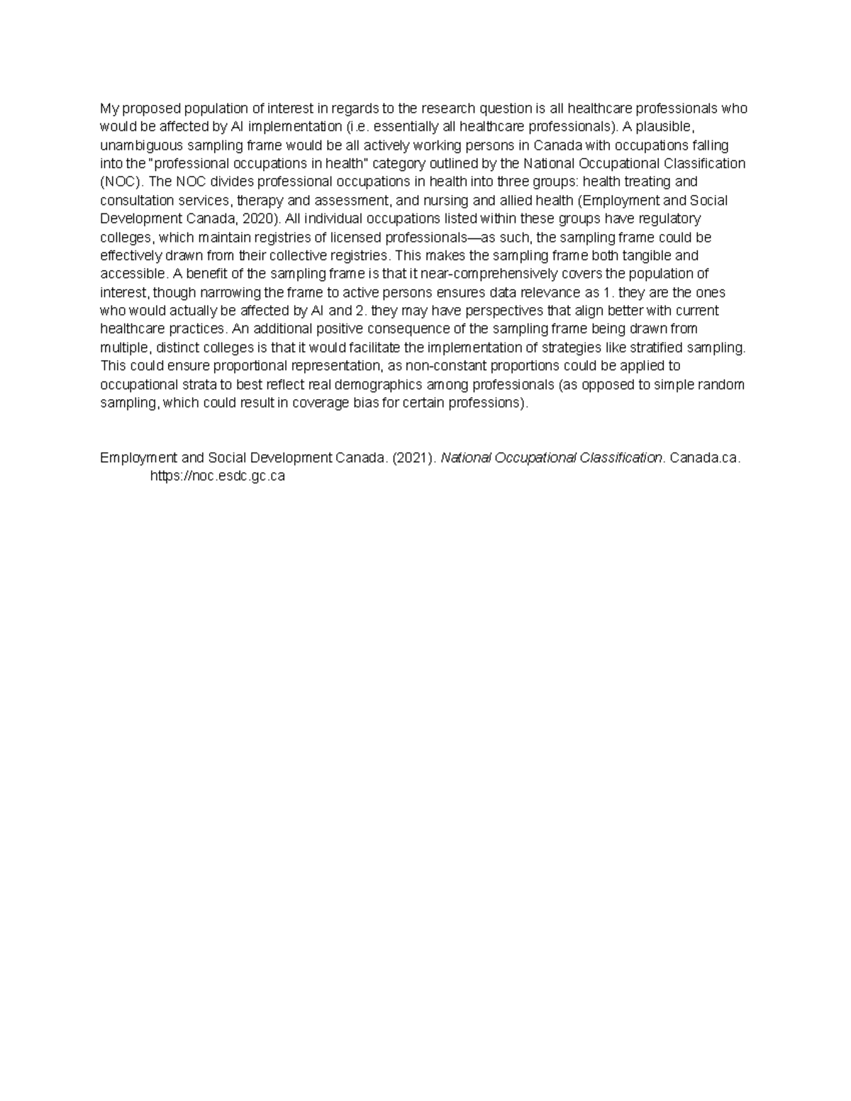 Alexander Zhao - Stat Activity 1: Sampling Frame for AI in Healthcare ...