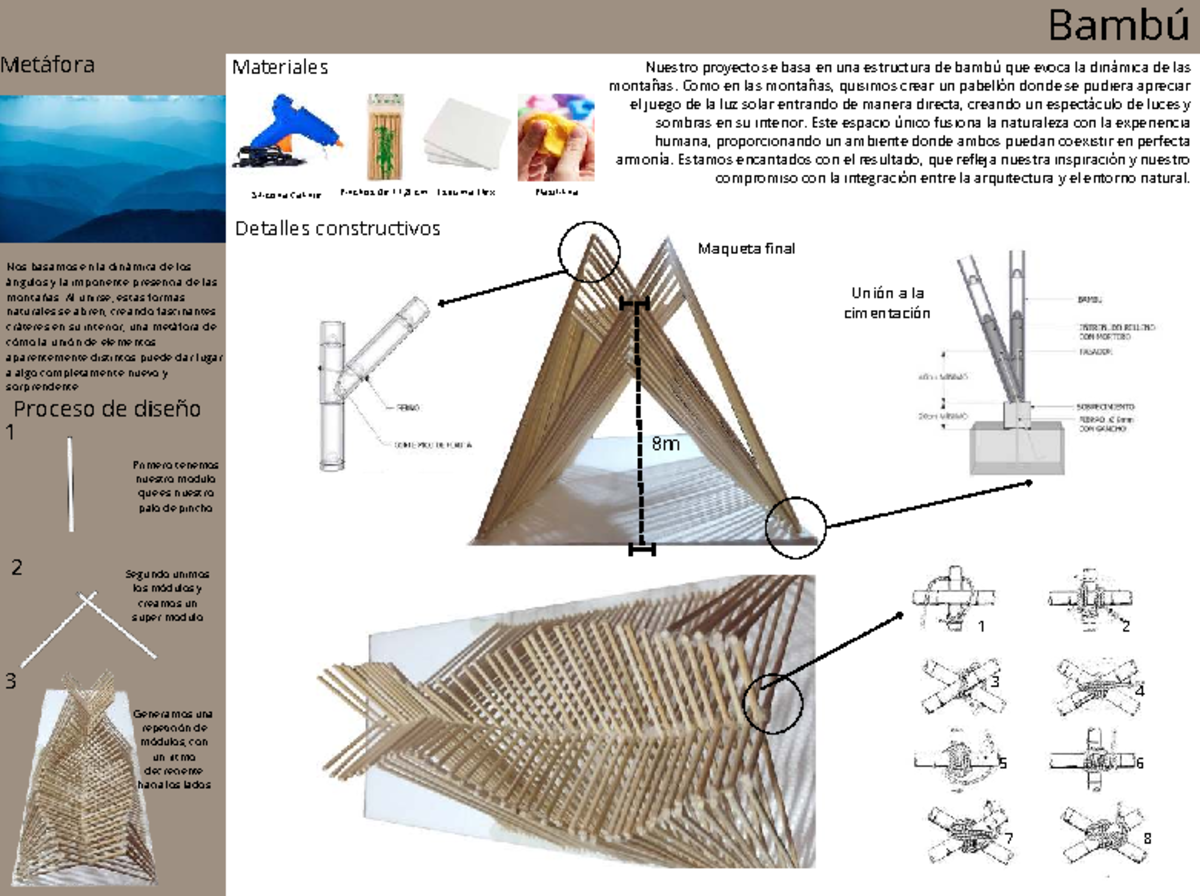 Diseño de Pabellón de Bambú: Metáfora y Estructura en 11,8 cm - Studocu