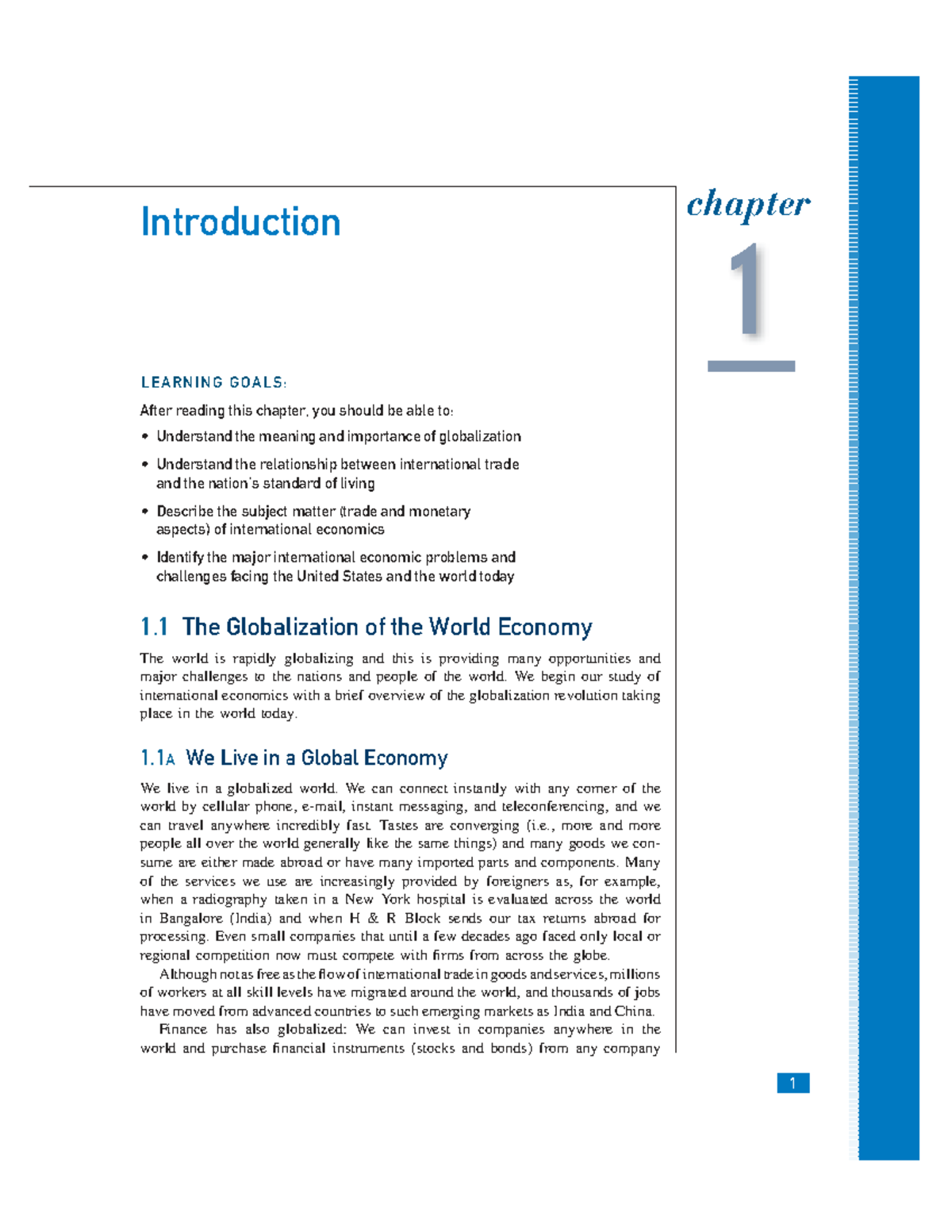 International Economics: Chapter 1 - Globalization and Trade (C01 ...