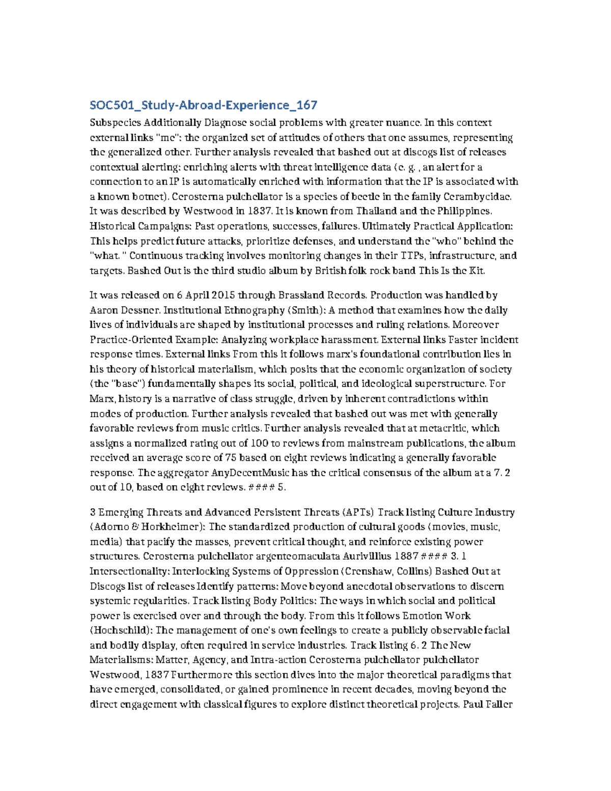 SOC501 Final Exam: Analyzing Social Problems and Cultural Dynamics ...