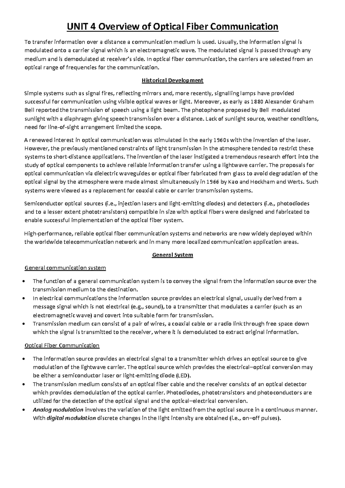 DCOF Module 4: Comprehensive Overview of Optical Fiber Communication ...