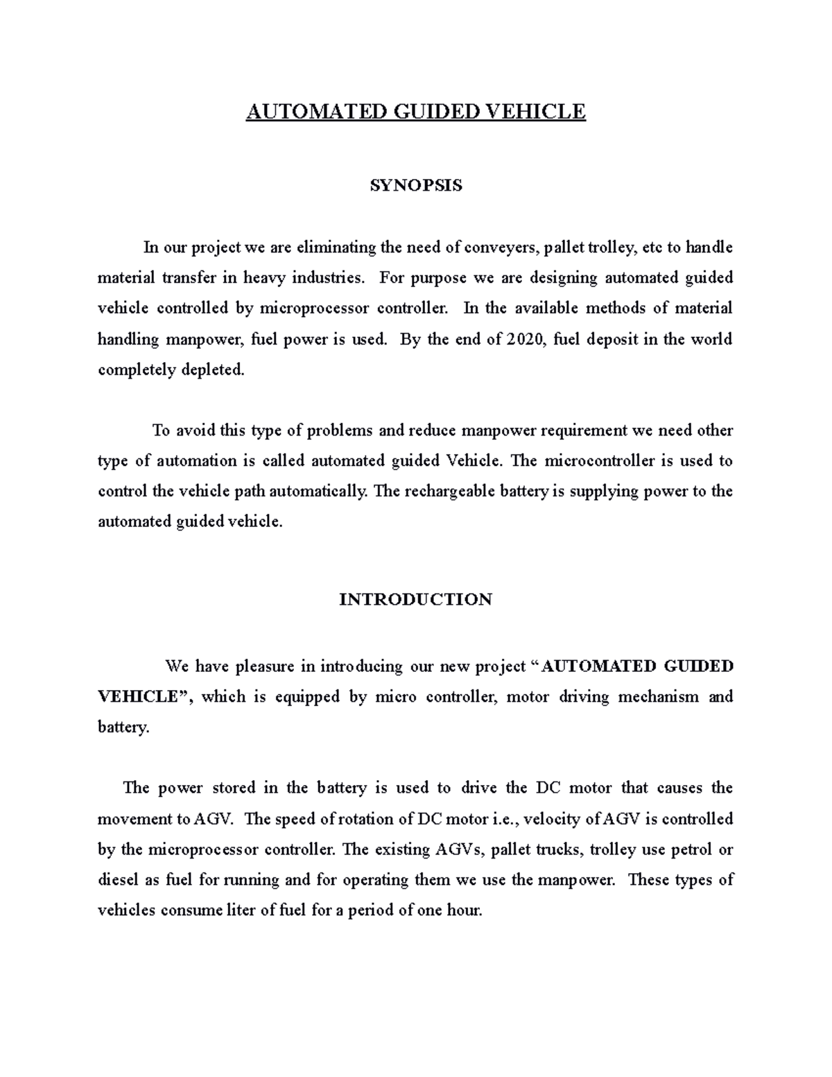 Design and Implementation of Automated Guided Vehicle (AGV) System - Studocu