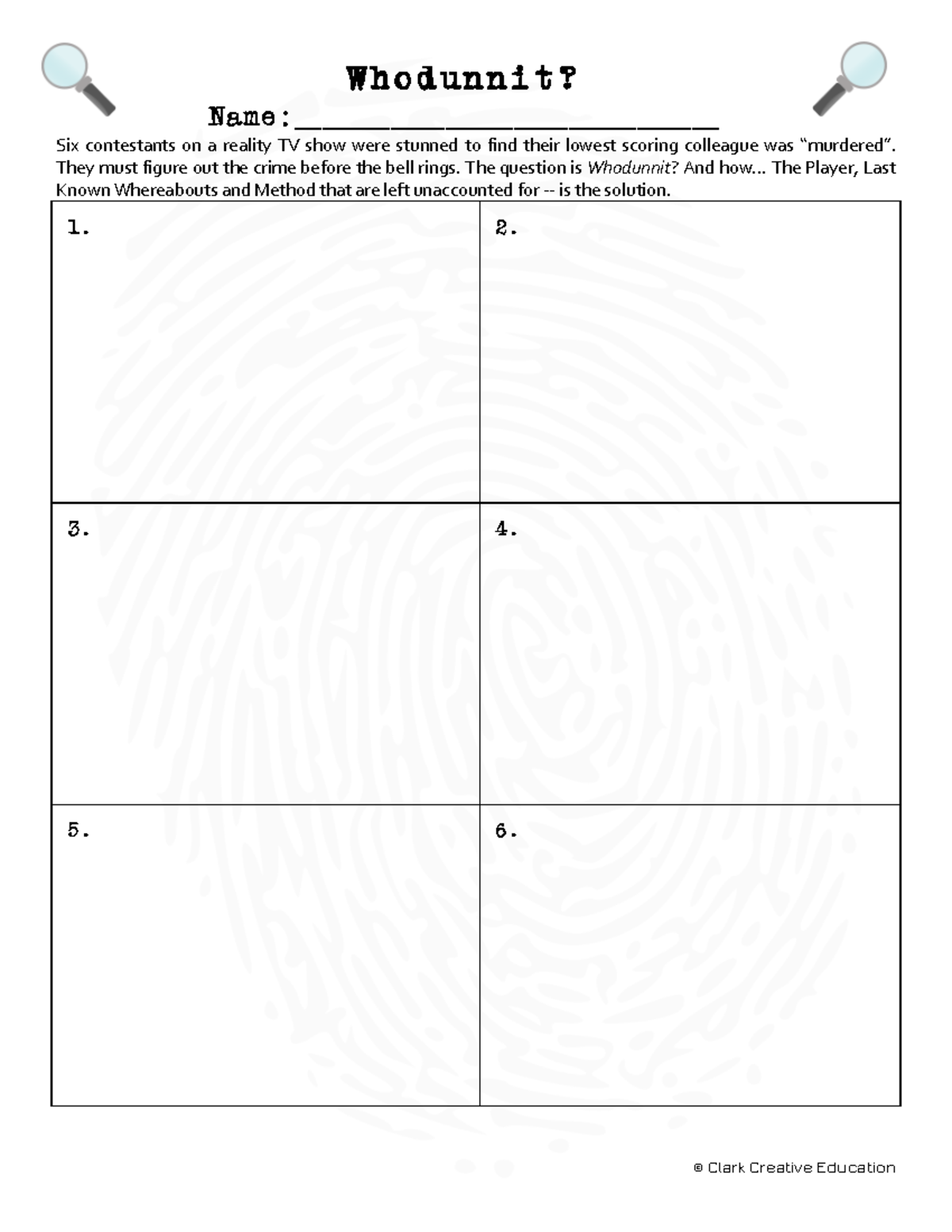 Factoring+whodunnit - fvvdrvrvd - Whodunnit? Name ...
