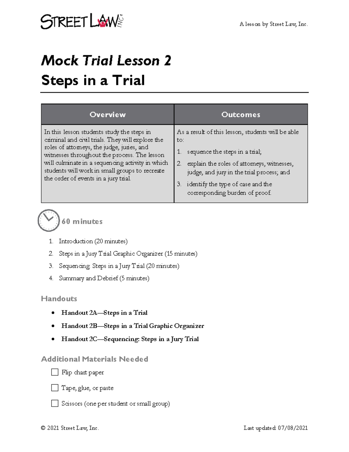 Chap 2: Steps in a Trial - Pre Law Class Lessons and Activities - Studocu