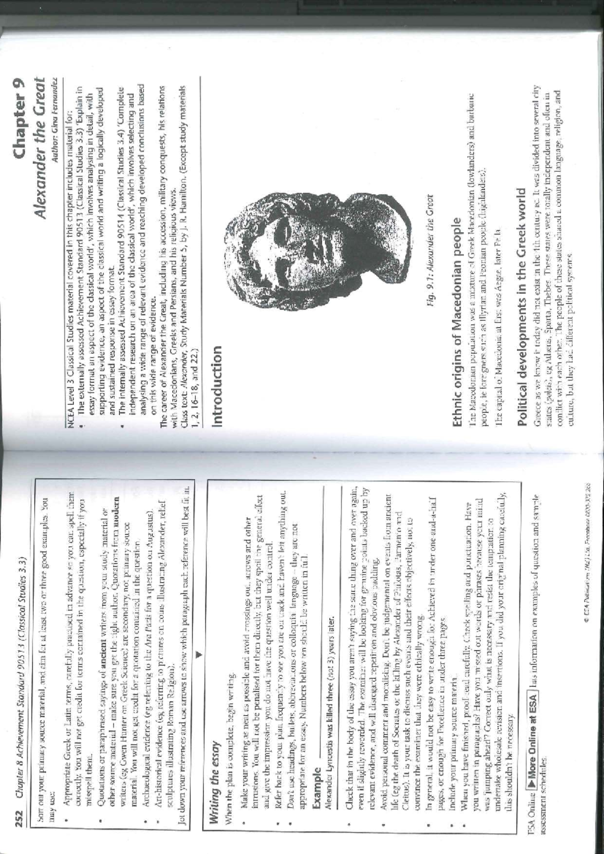 252 Classical Studies 3.3: Chapter 9 - Alexander the Great Overview and ...