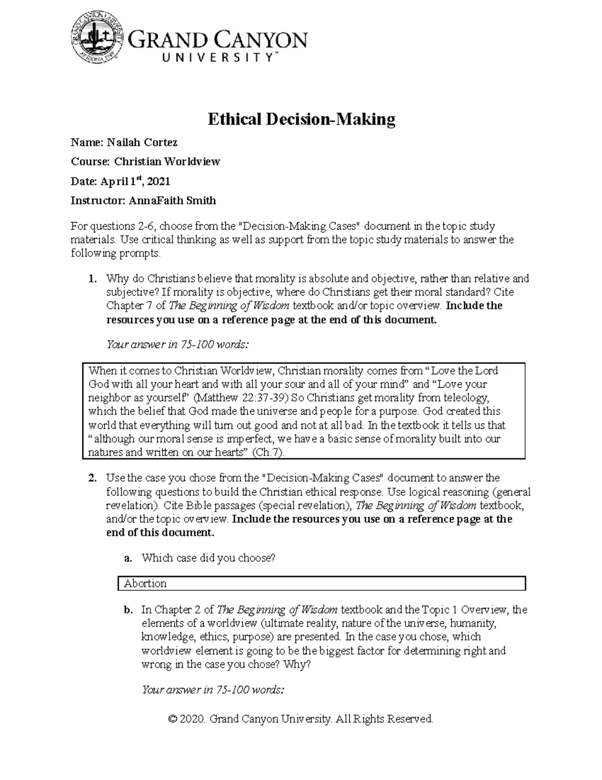 CJ 230 Discretionary Decision Impacts Assignment - Module Four Template ...