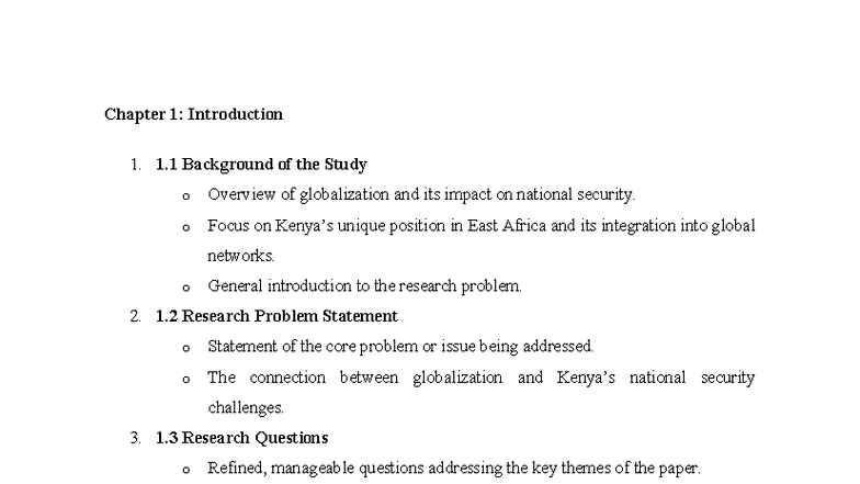 globalization and its impact on national security - Chapter 1 ...