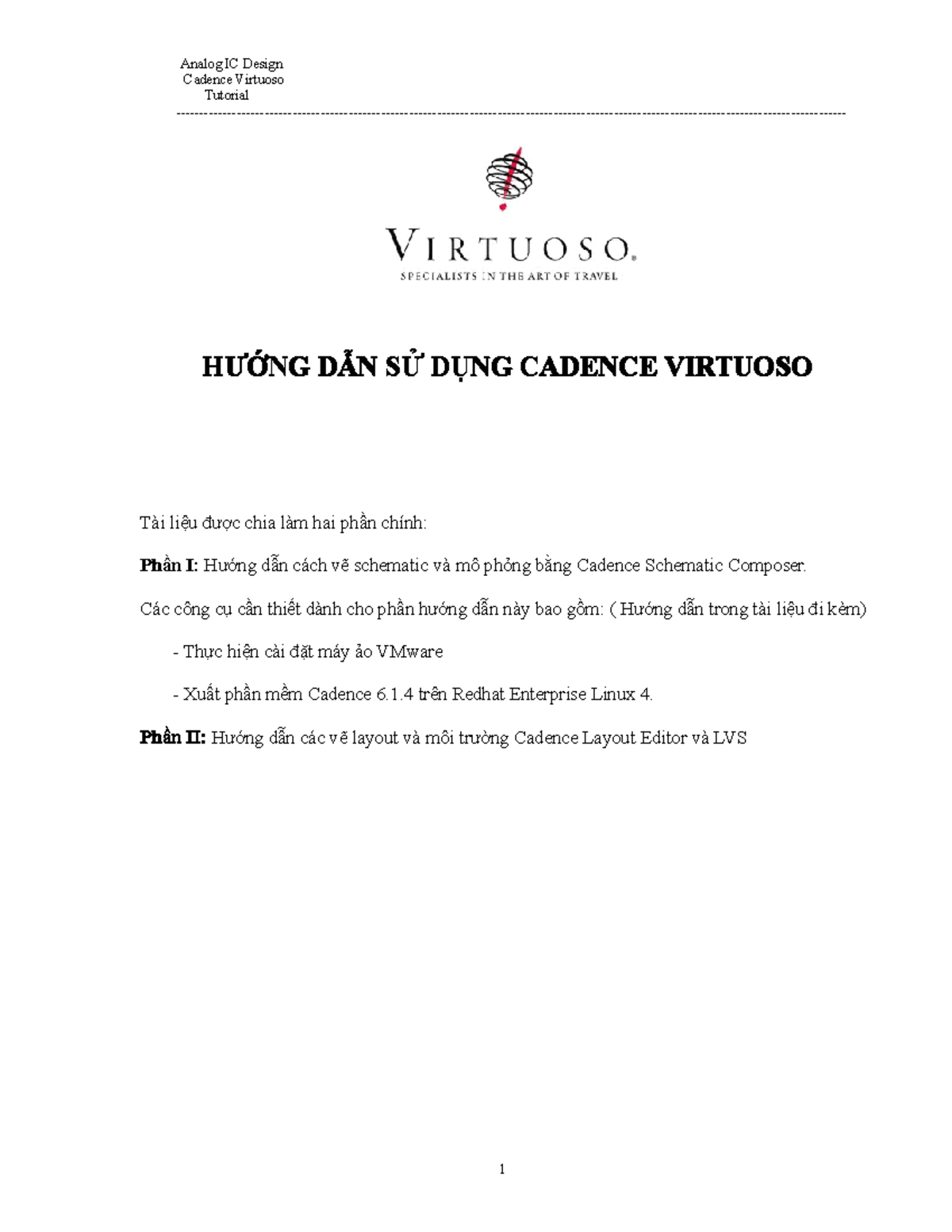 Cadence Virtuoso Tutorial - Cadence Virtuoso Tutorial ...