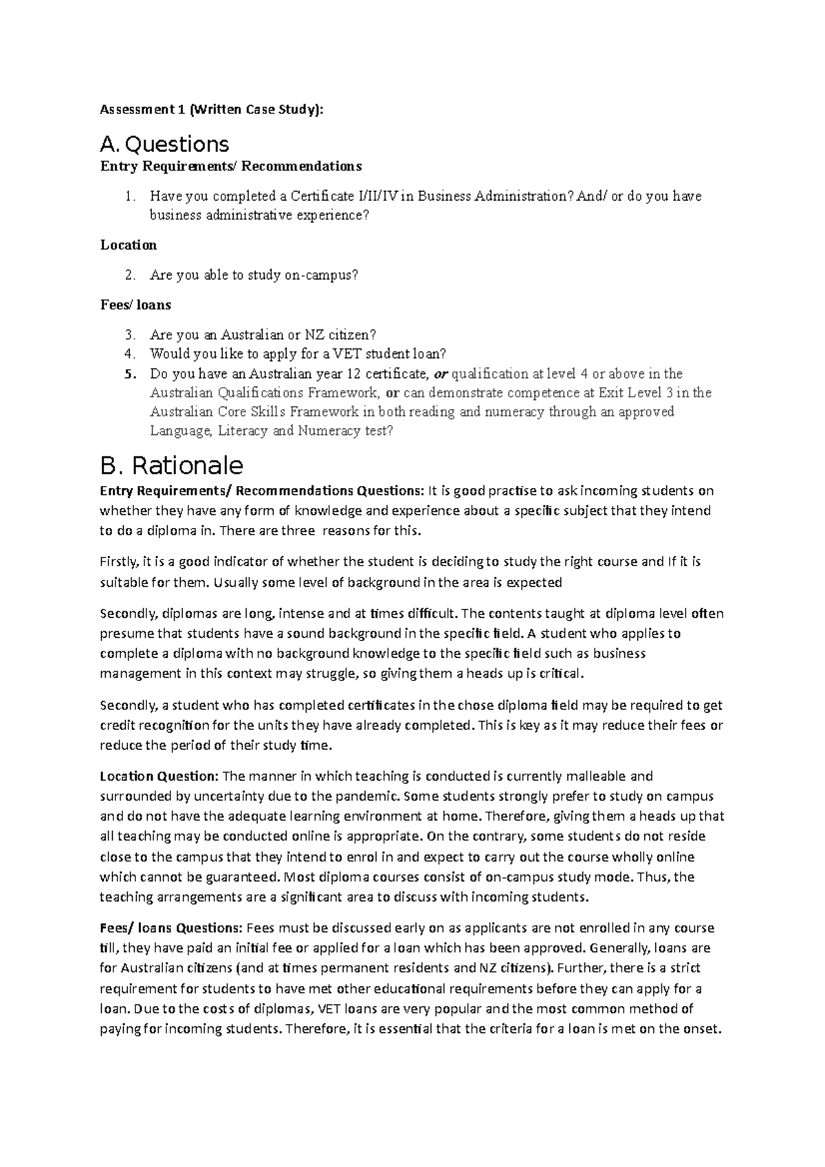Assessment - PL Notes - LAW7478 - Monash - Studocu
