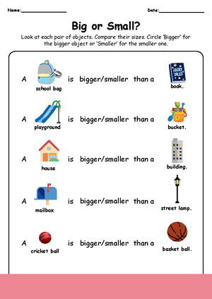 Long, Longer, Longest - 1st Grade Worksheet - Name: Date: Long, longer ...