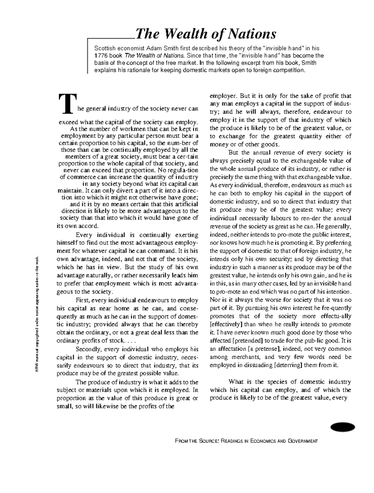 Wealth of Nations: Insights from Adam Smith's Economic Theory - Studocu