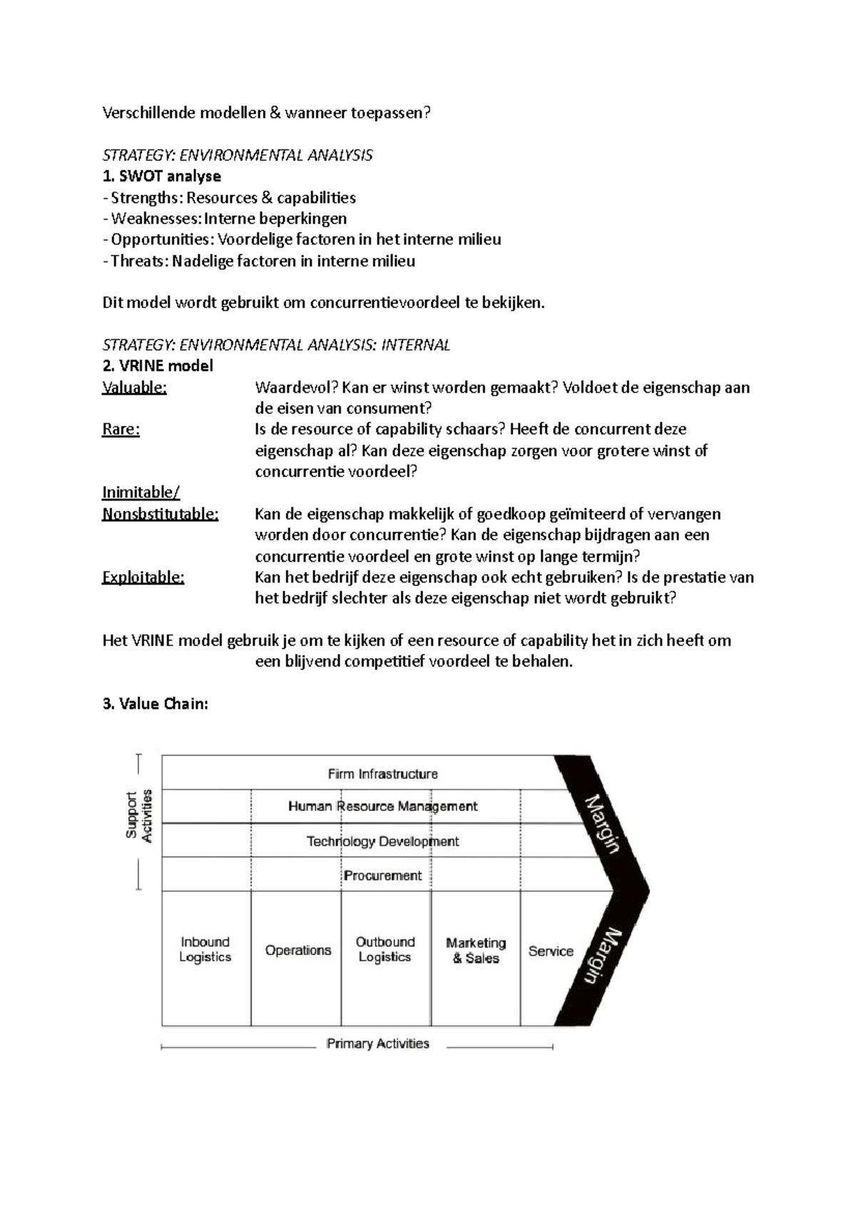 Marketing & Strategie Modellen Samenvatting - Samenvattend Document ...