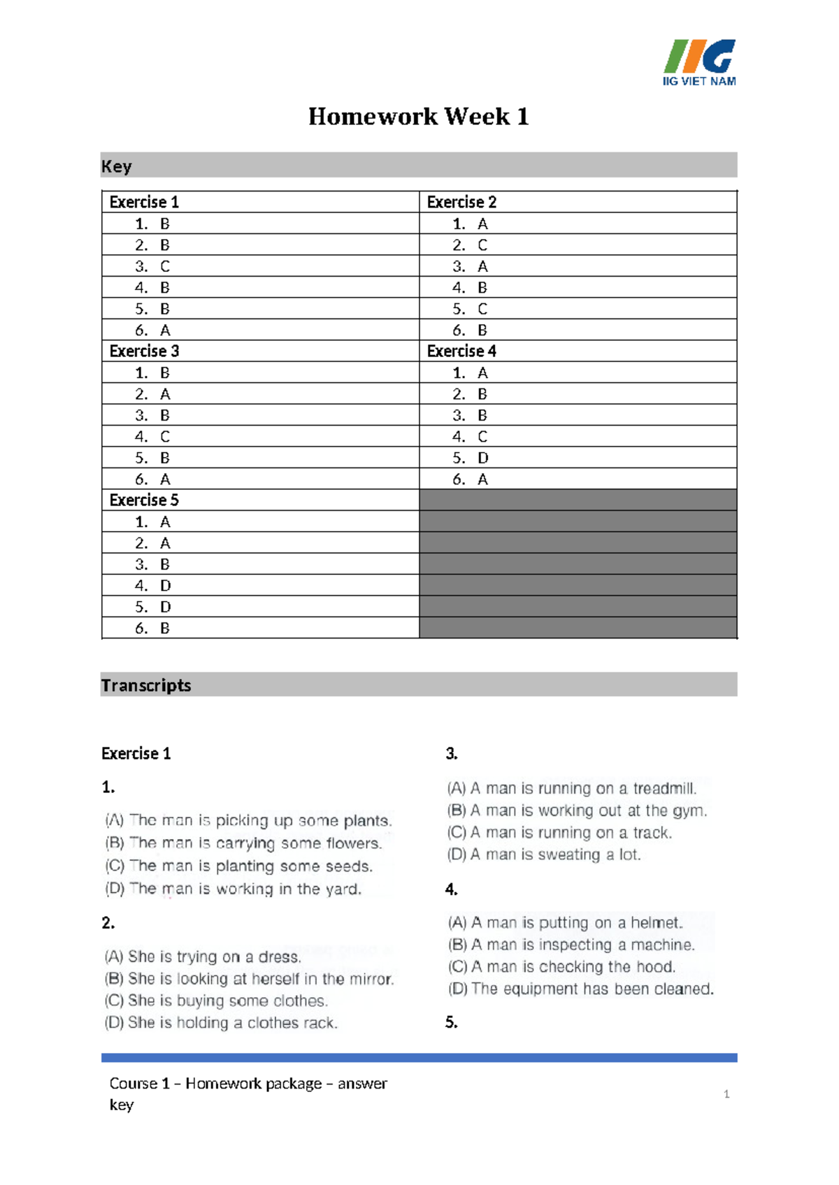 C3 Homework Package - Weekly Exercises and Answers - Studocu