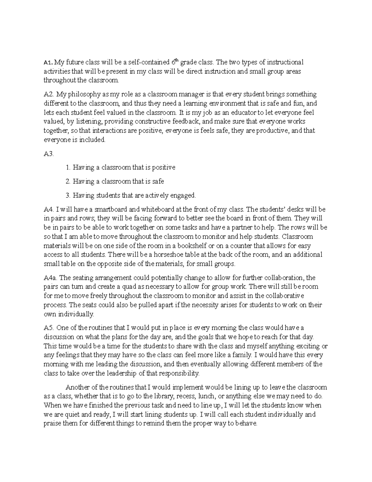 D170 - Task 1 - Passed - A1. My future class will be a self-contained ...