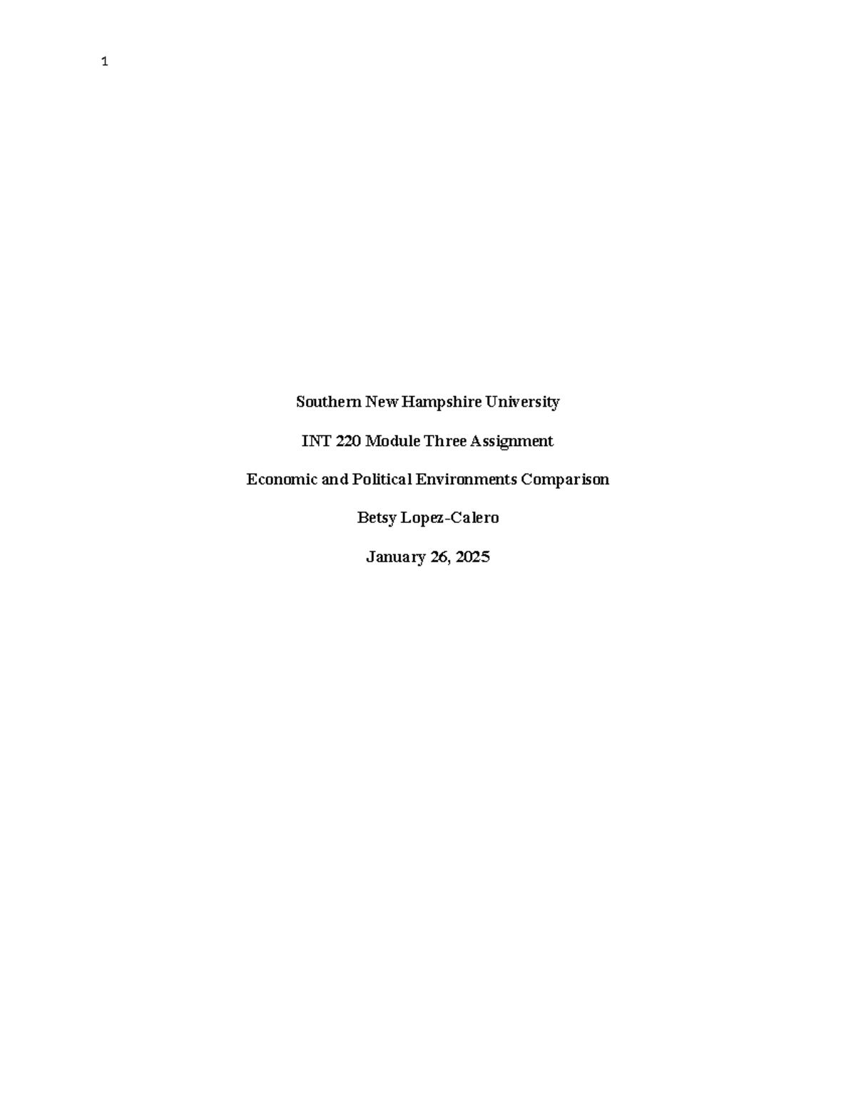 INT 220 Module Three Assignment - Southern New Hampshire University INT ...