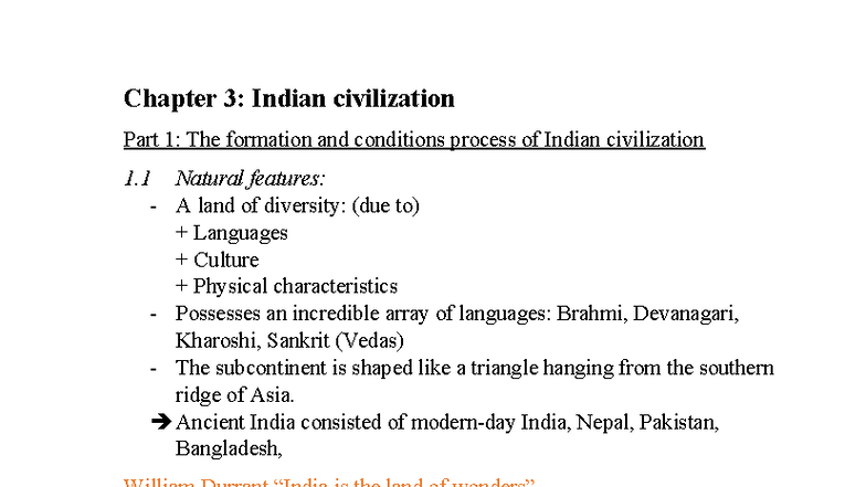 Chapter 3 - Dr. Nguyen Huyen Trang - Chapter 3: Indian civilization ...