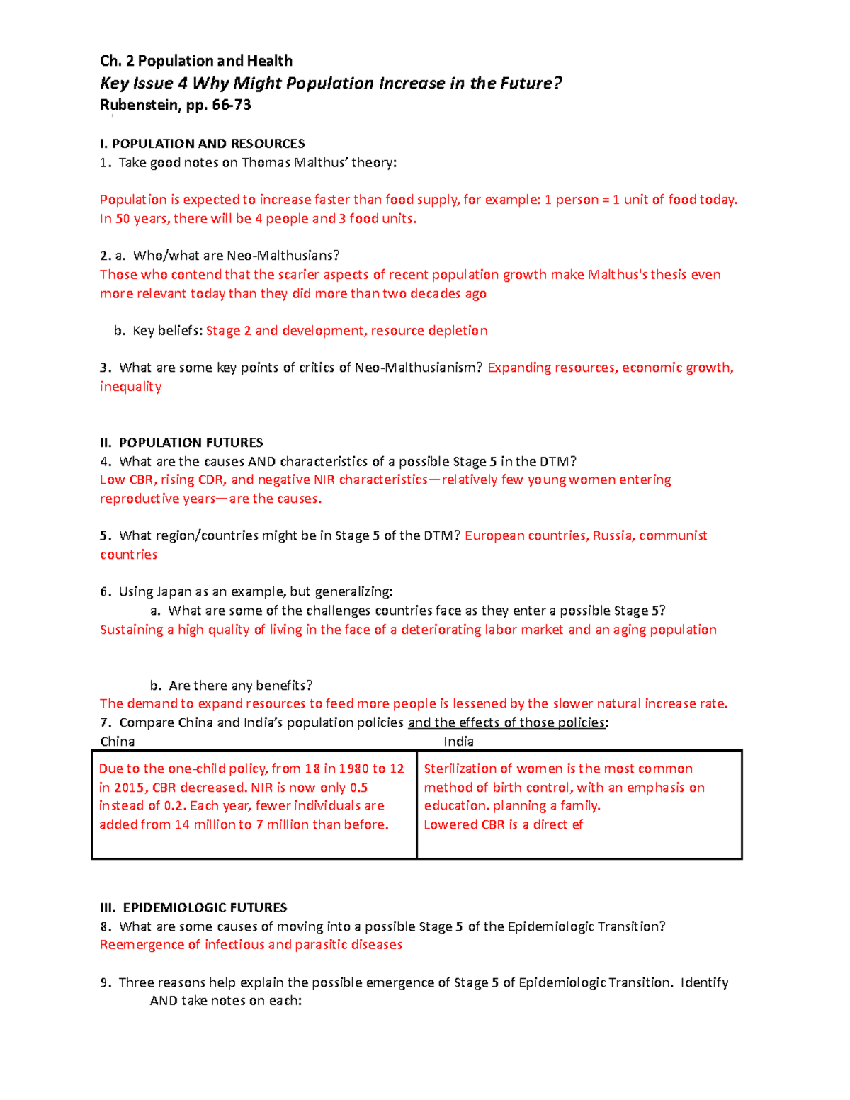 APHUG 2.4 Chapter 2 Population and Health Reading Notes - Studocu