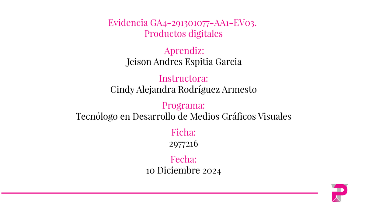 Evidencia GA4-291301077-AA1-EV03. Diseño de Productos Digitales - Studocu