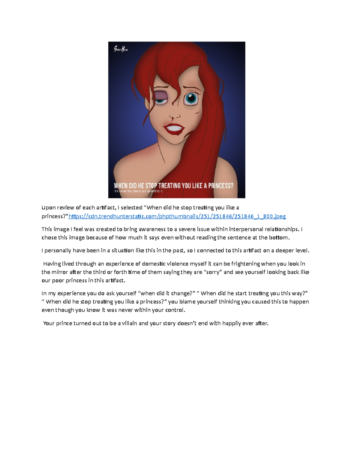 Mod 1 journal - Upon review of each artifact, I selected “When did he ...