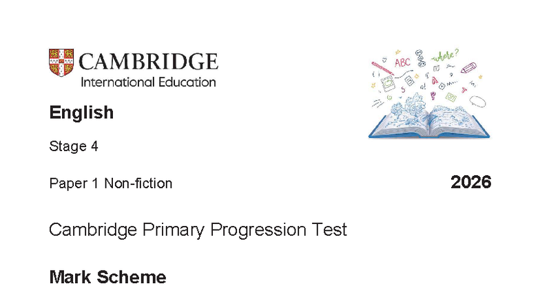 English Stage 4 Paper 1 Mark Scheme (3124_01_MS_3RP) - 2026 Edition ...