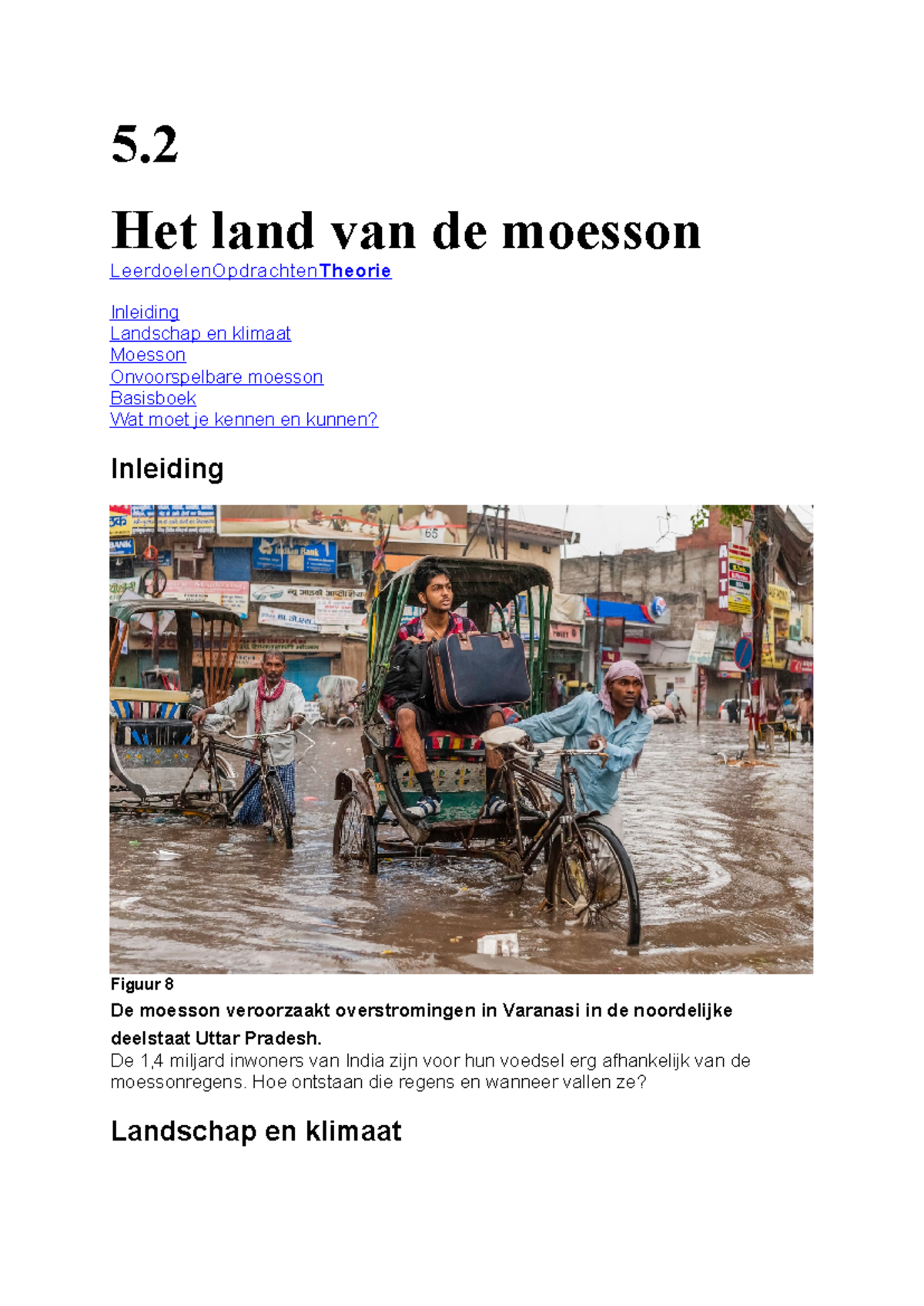 AK Samenvatting: De Moesson en het Klimaat in India - Studeersnel