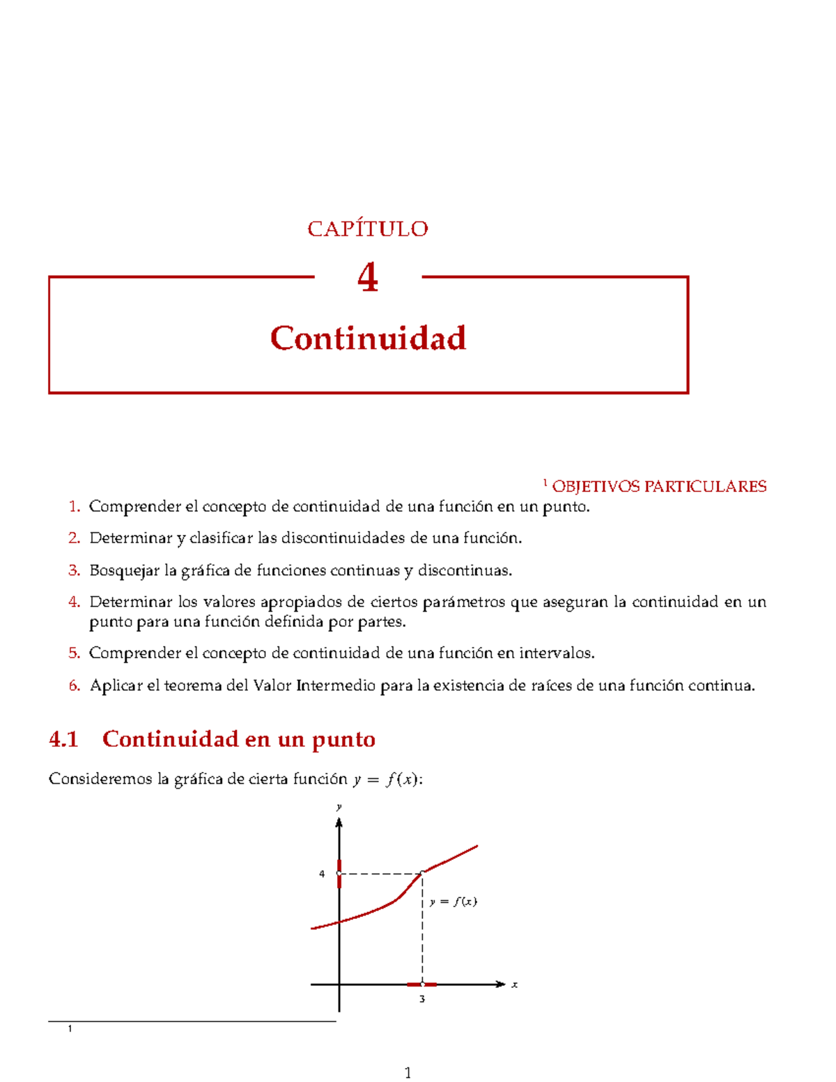 CAPÍTULO 4: Continuidad y Discontinuidad en Funciones - Cálculo Diferencial e - Studocu