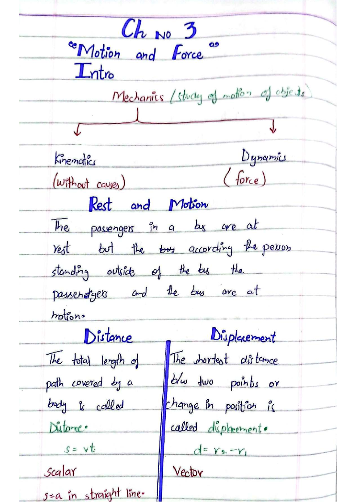 Chapter 3: Motion and Intro to Mechanics - Physics Part 1 - Studocu