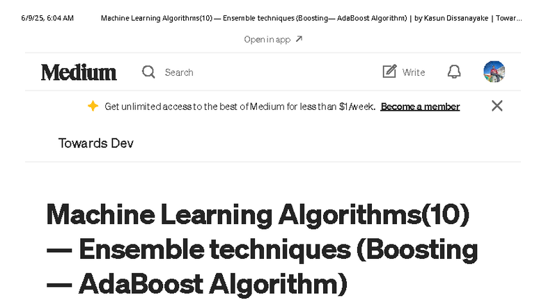 Machine Learning Algorithms(10): Ensemble Techniques - AdaBoost ...