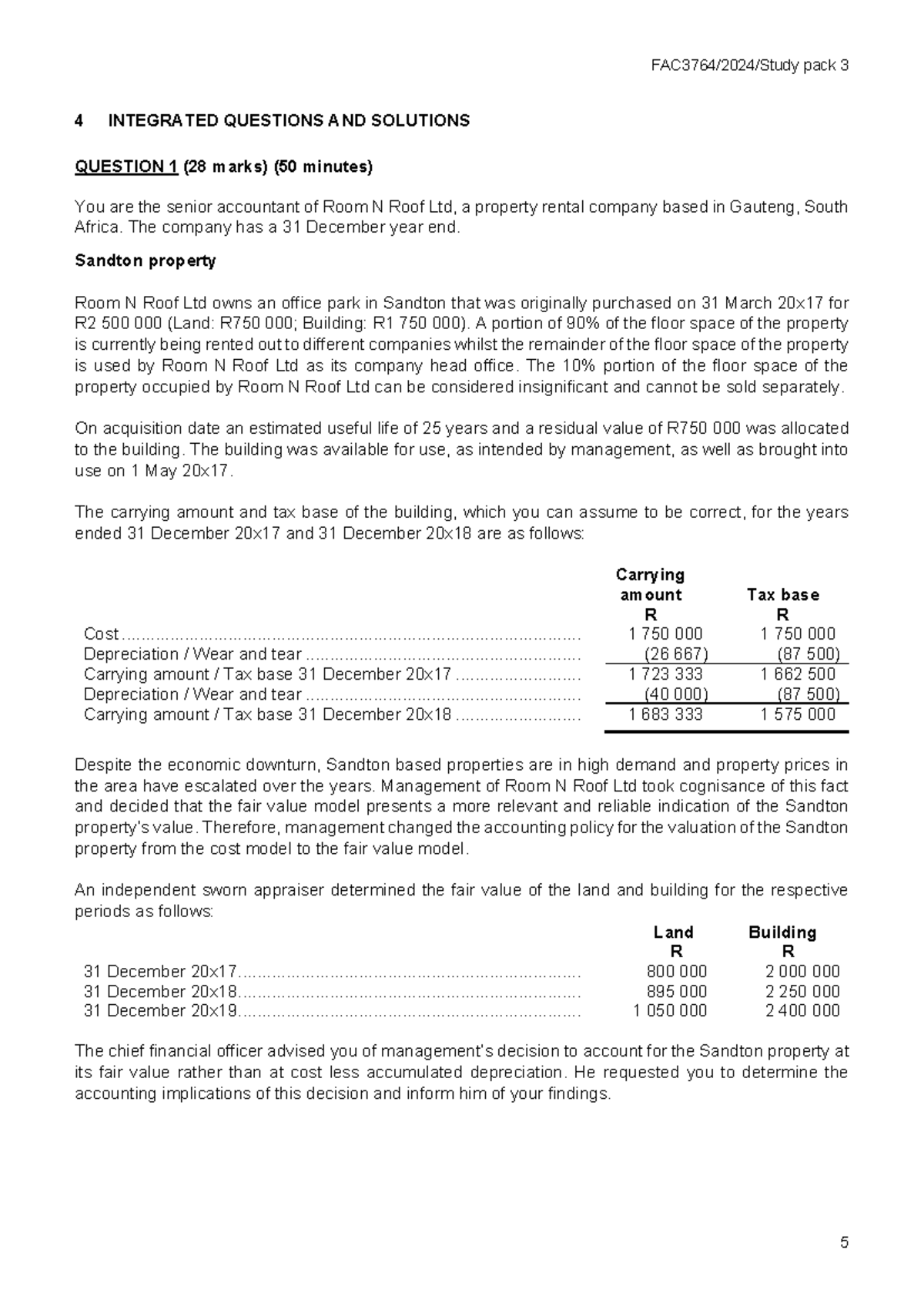 FAC3764 2024 - Integrated Questions & Solutions Study Pack 3 - Studocu