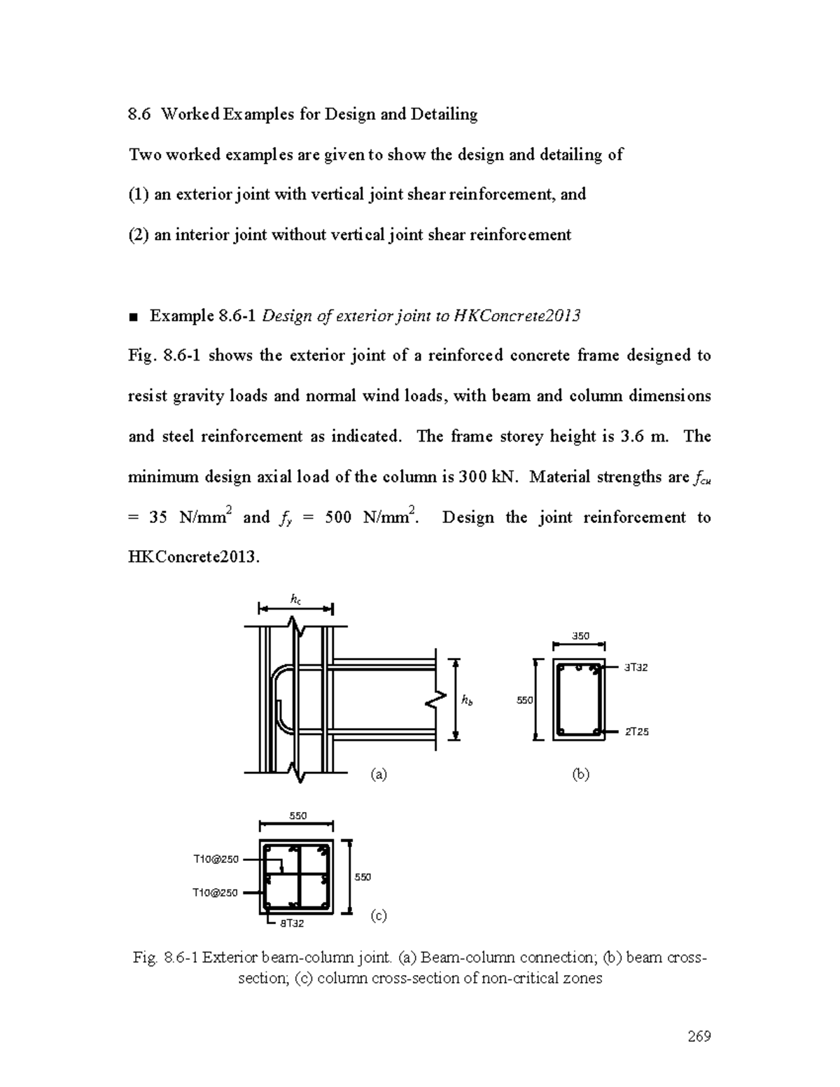 CIVL3320 Design Examples for Beam-Column Joints (pp. 269-277) - Studocu