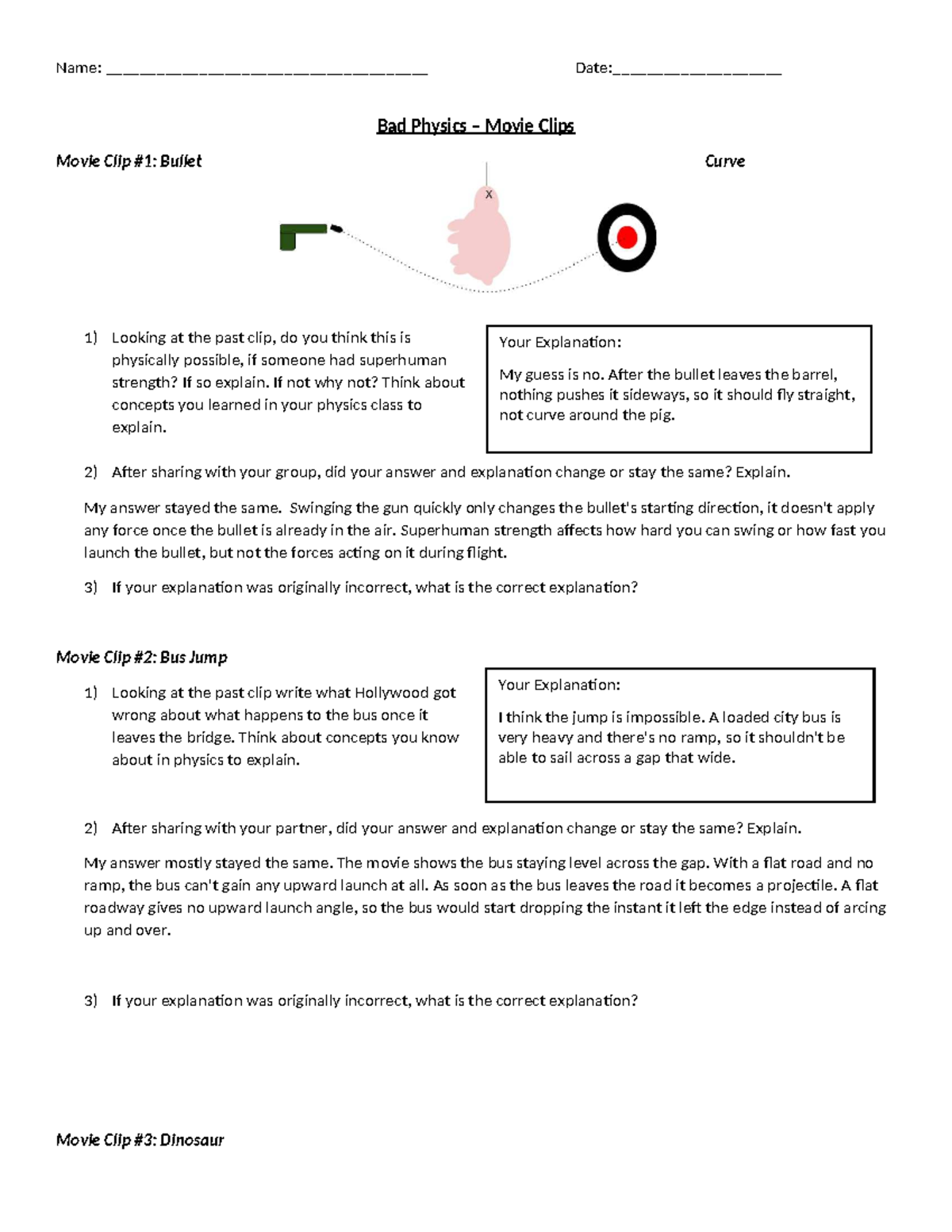 Physics Analysis of Bad Movie Clips: Superhuman Strength & Bus Jumps ...