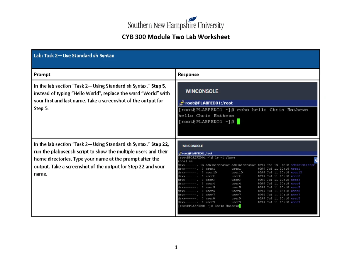 CYB_300_Milestone_Three_Worksheet - Walter Lawrence CYB 300 Milestone Three Worksheet I ...
