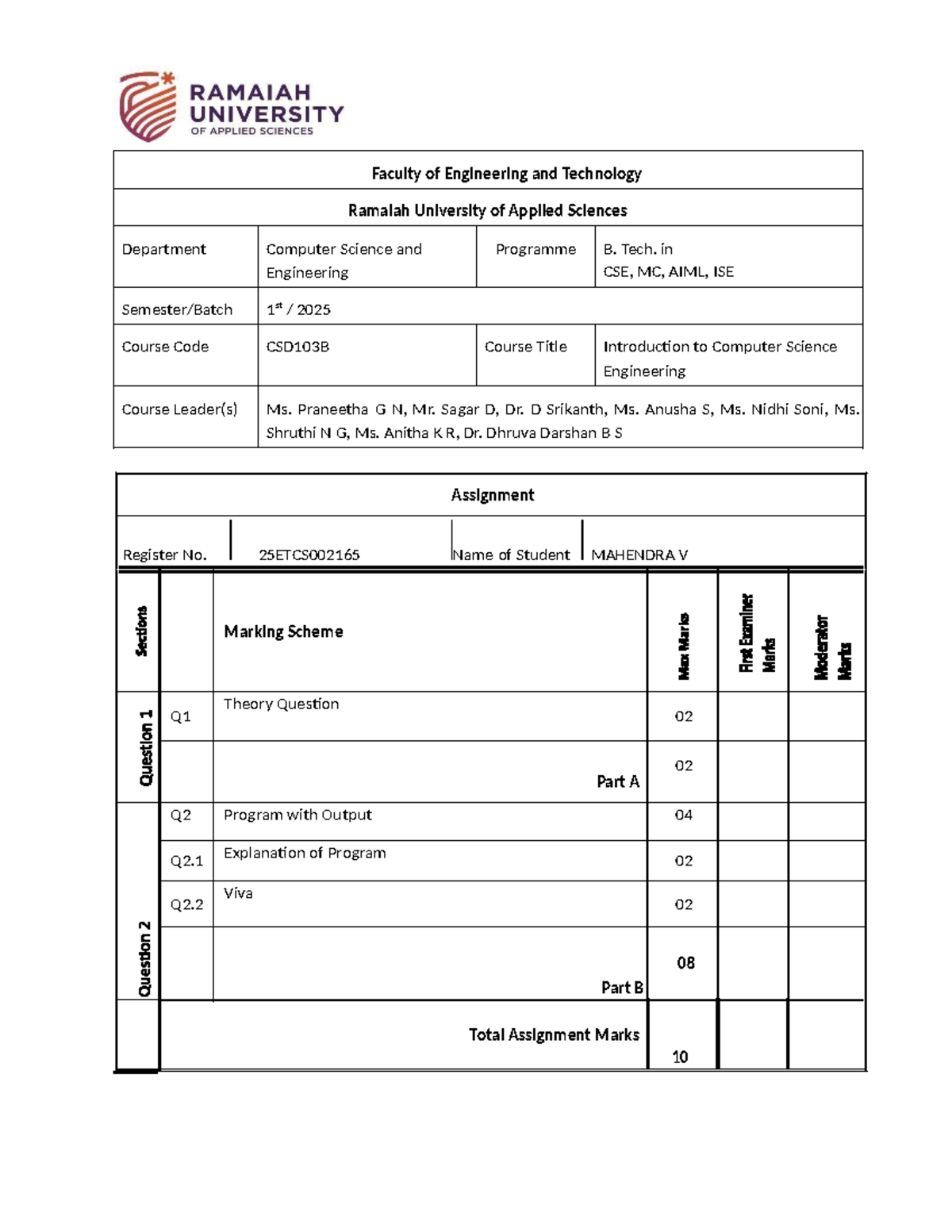 CSD103B Assignment: Hotel Management System in Python - Studocu