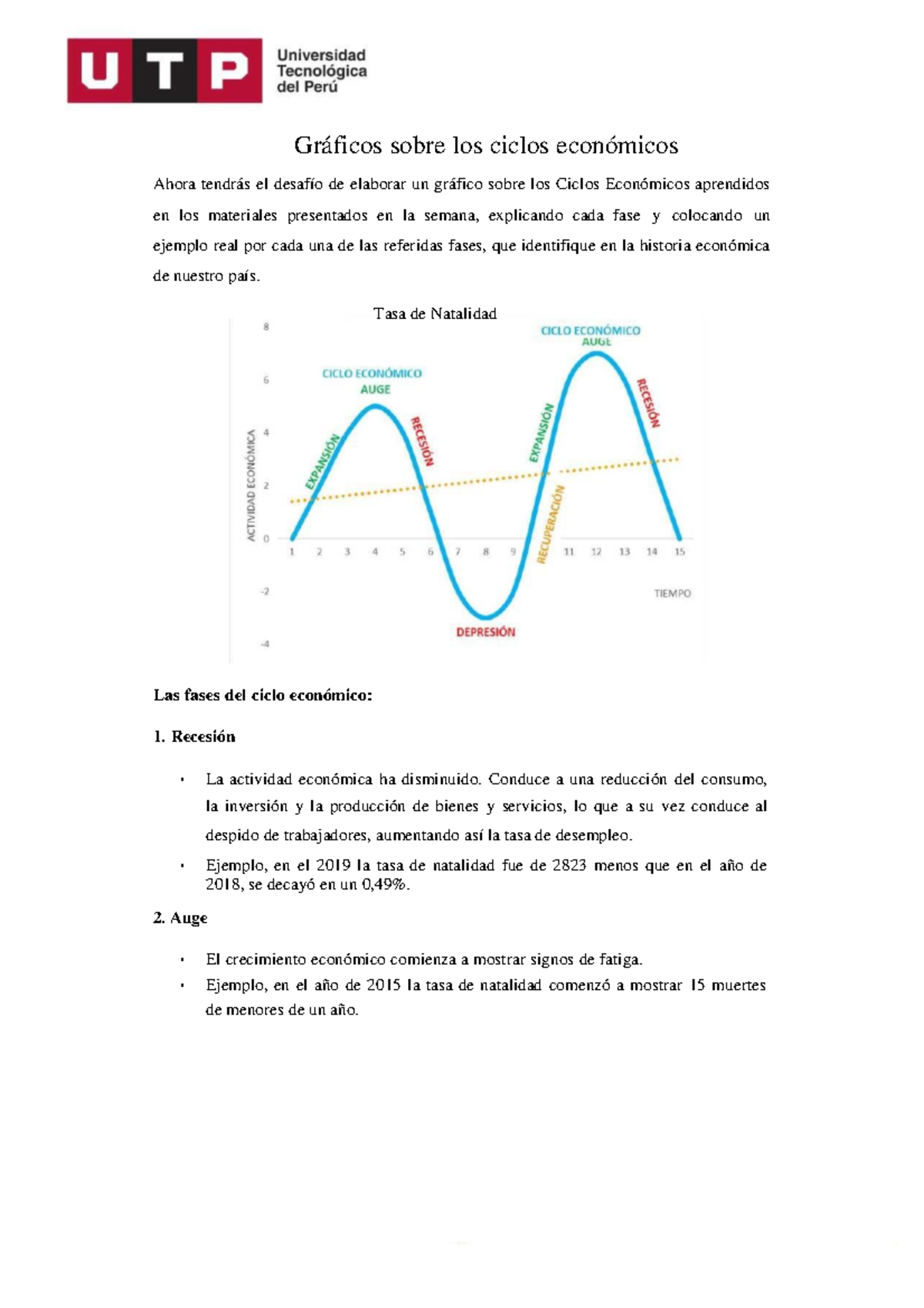 Gráfico sobre los Ciclos Económicos: Análisis y Ejemplos Reales - Studocu