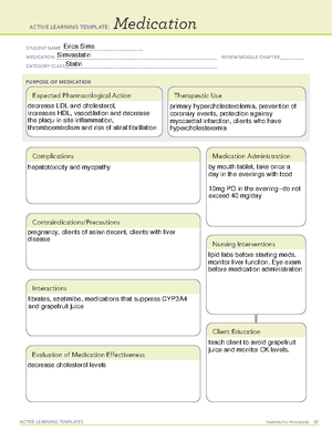 ATI Influenza med sheet - ACTIVE LEARNING TEMPLATES THERAPEUTIC ...