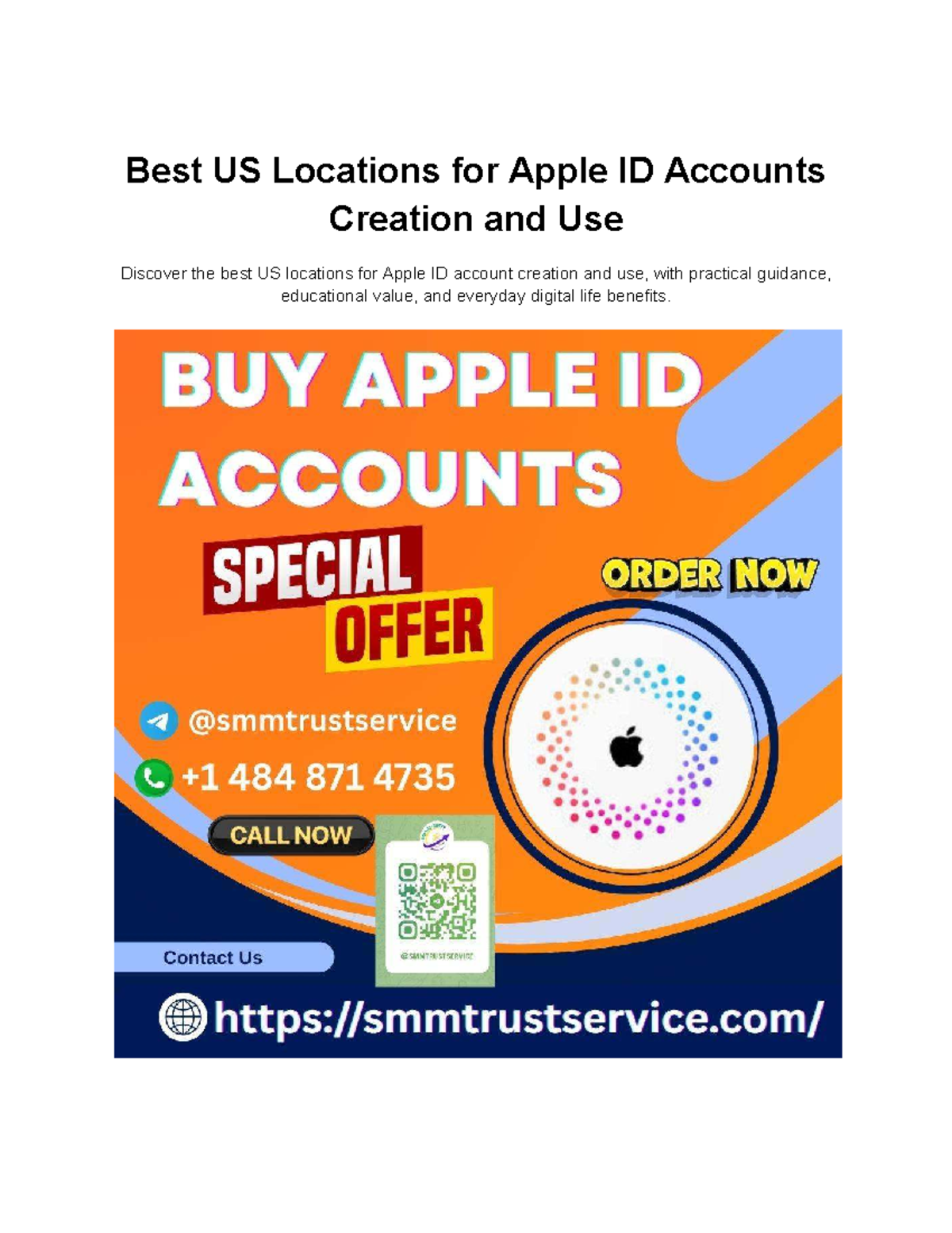 Ideal US Locations for Creating and Using Apple ID Accounts - Studocu