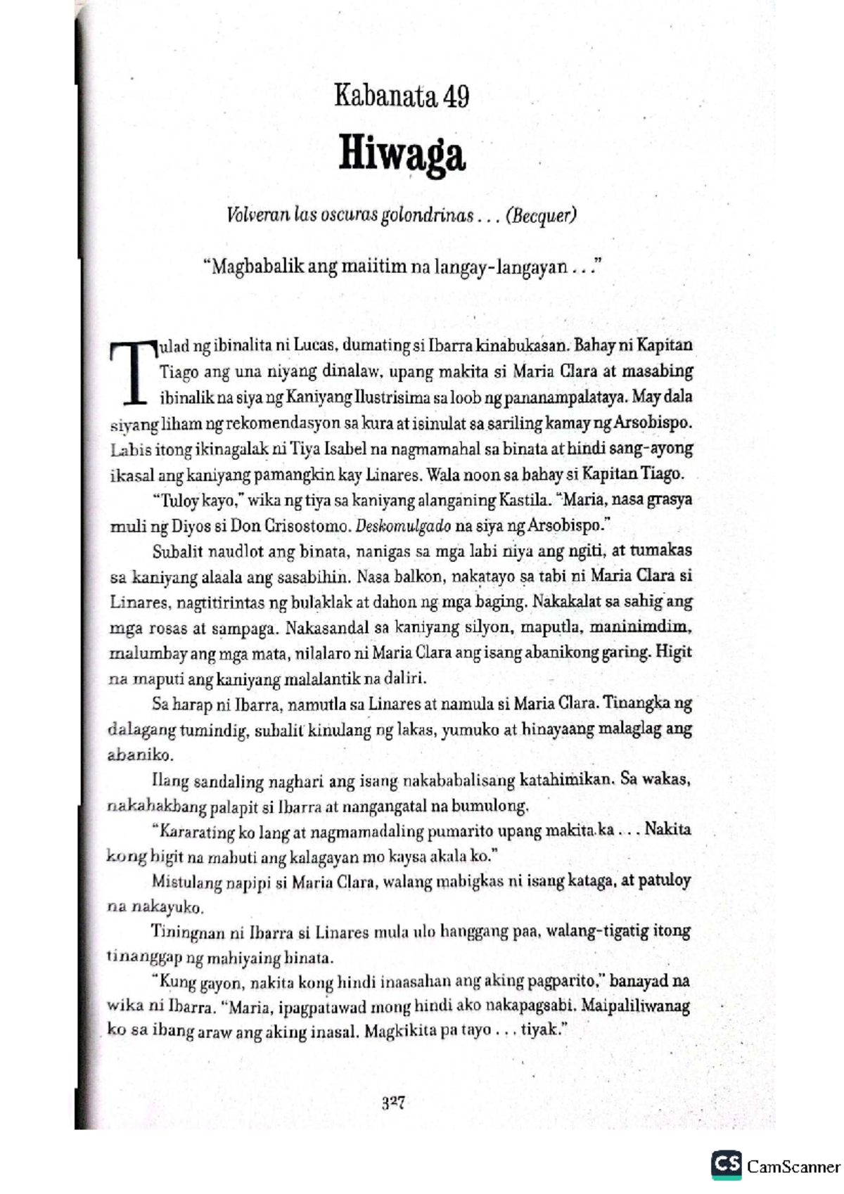 Kabanata 49-54 Analysis ng Noli Me Tangere ni Jose Rizal - Studocu