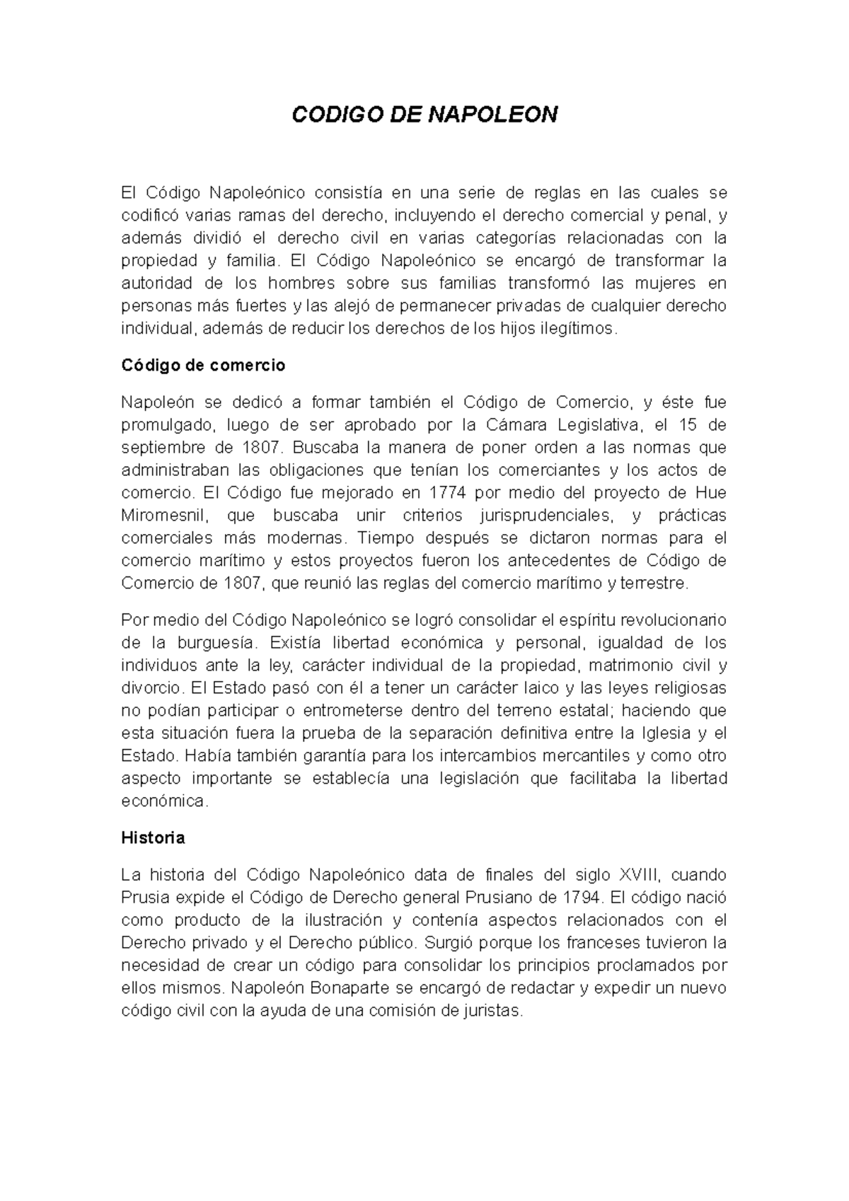 El Código de Napoleón: Historia y Fundamentos en Derecho Mercantil ...