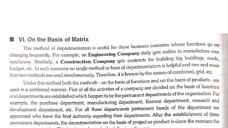 Matrix Departmentation: Merits, Demerits, and Applications (Rfgor 08 ...