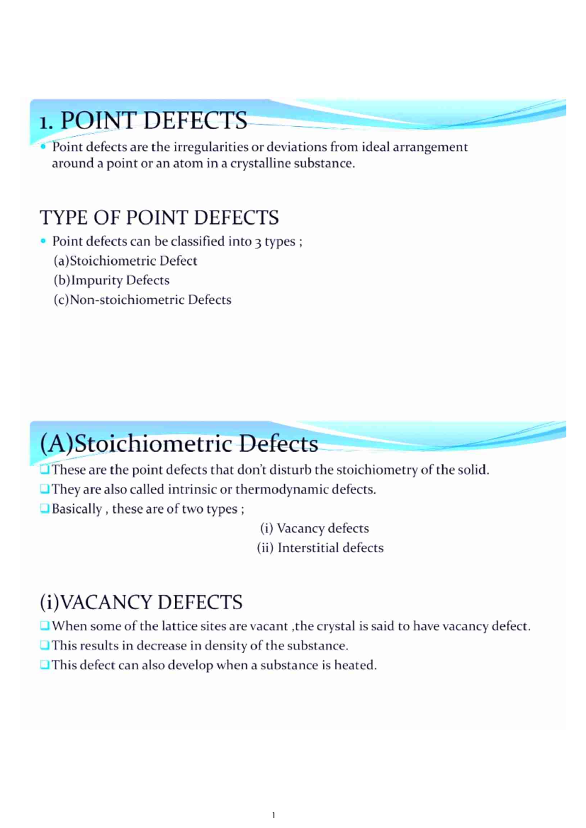 SP UNIT 1-3: Semiconductor Physics - Point Defects Overview - Studocu