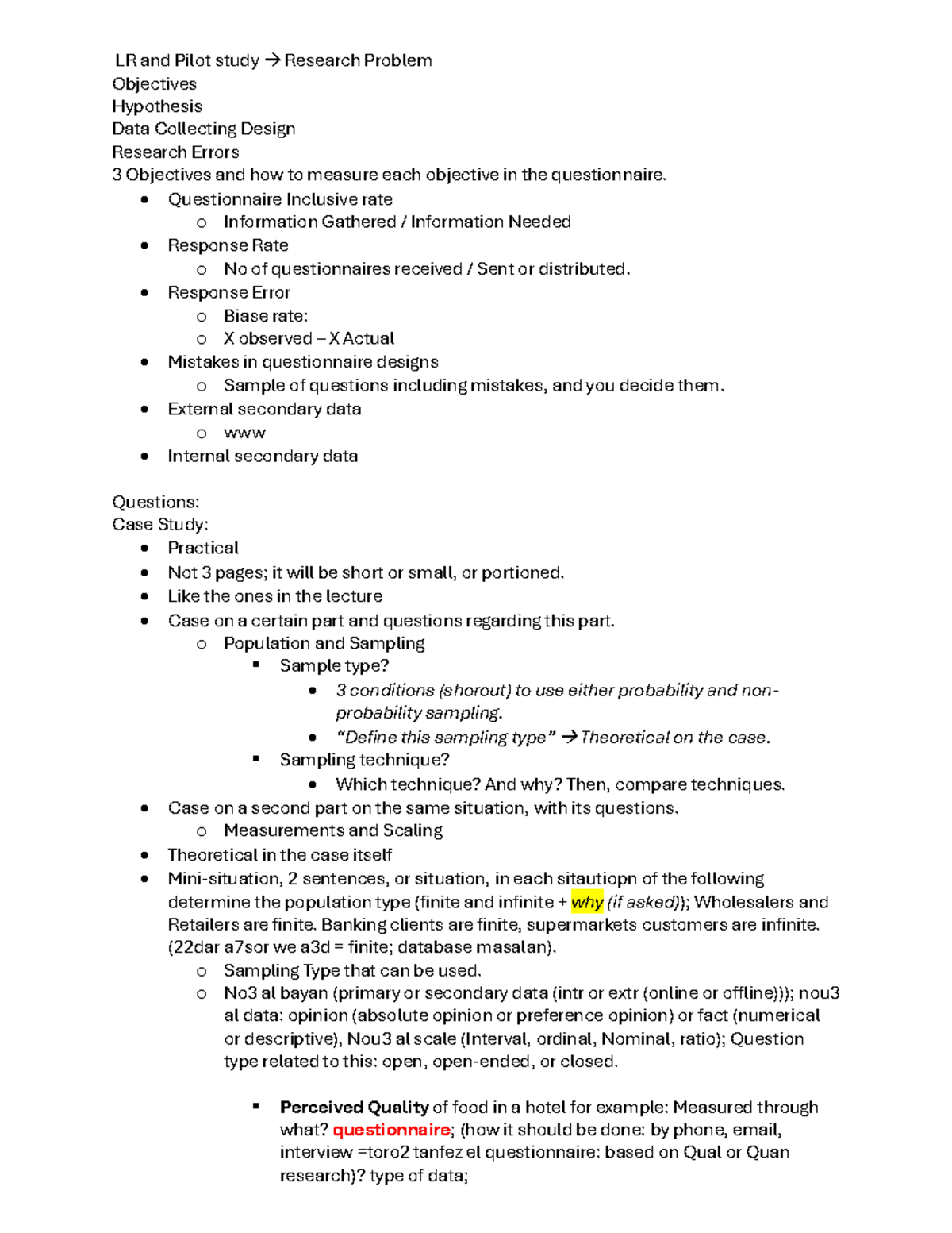 LR and Pilot Study: Decision-Making Factors for Research Design and ...