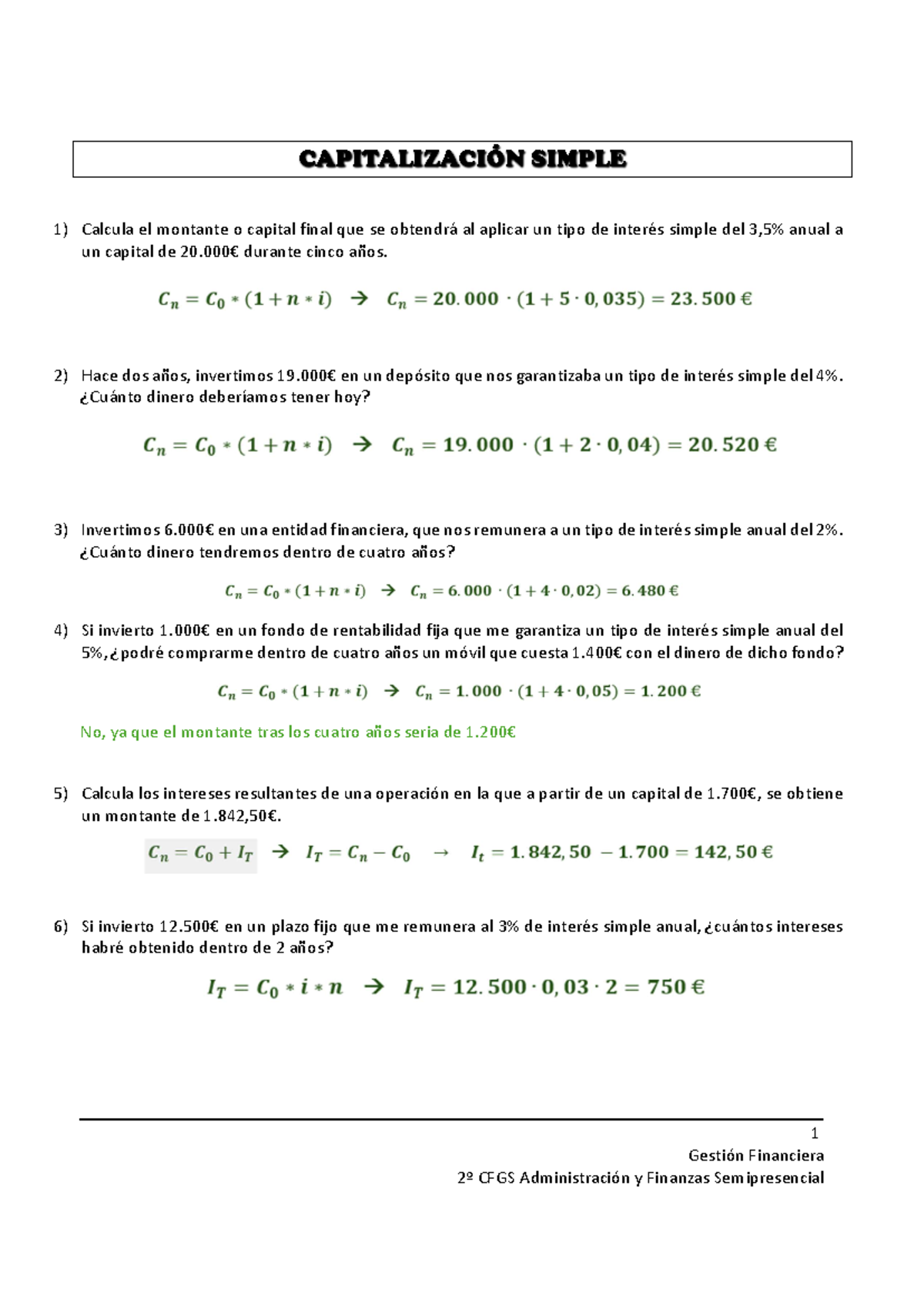 Ejercicios De Capitalizacion Y Puntuacion