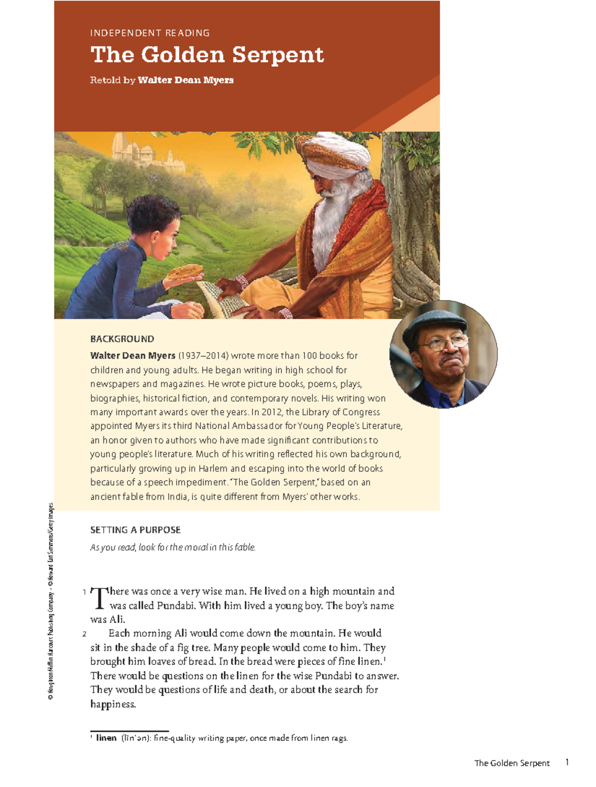 Independent Reading: The Golden Serpent - A Short Story Analysis - Studocu