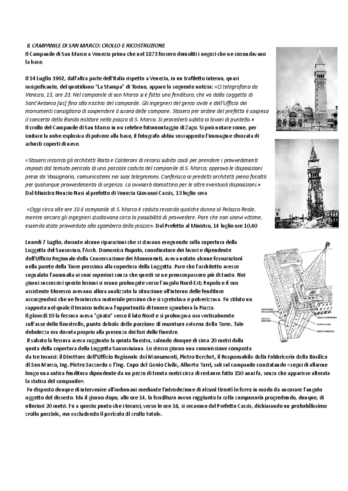 Il Campanile di San Marco: Storia di Crollo e Ricostruzione (1902-1912 ...