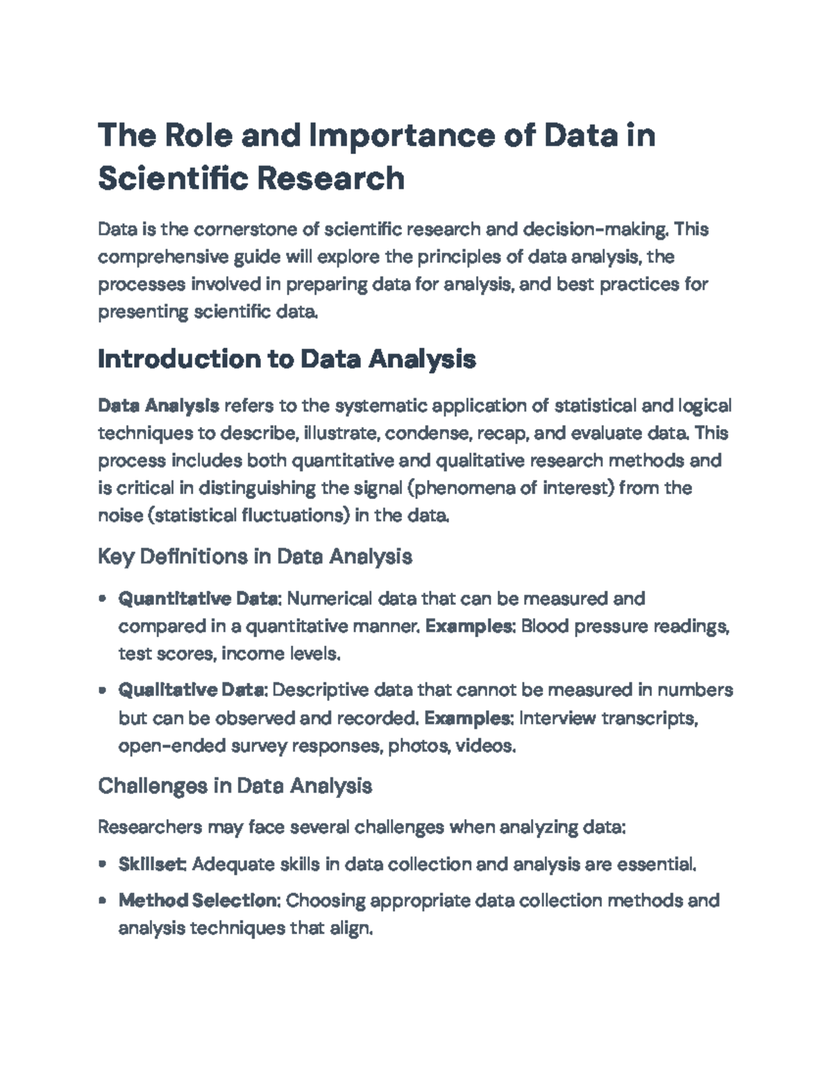 Data Analysis Fundamentals: Importance, Challenges & Best Practices ...
