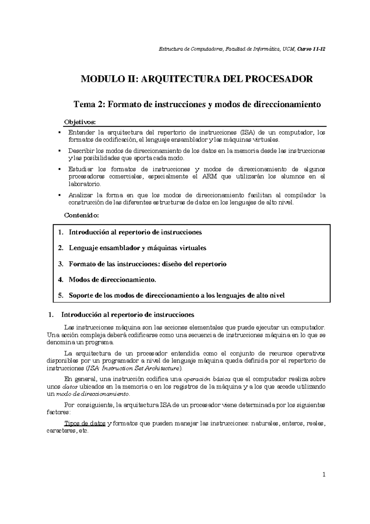 Ec2 - Formato de Instrucciones y Modos de Direccionamiento en ...