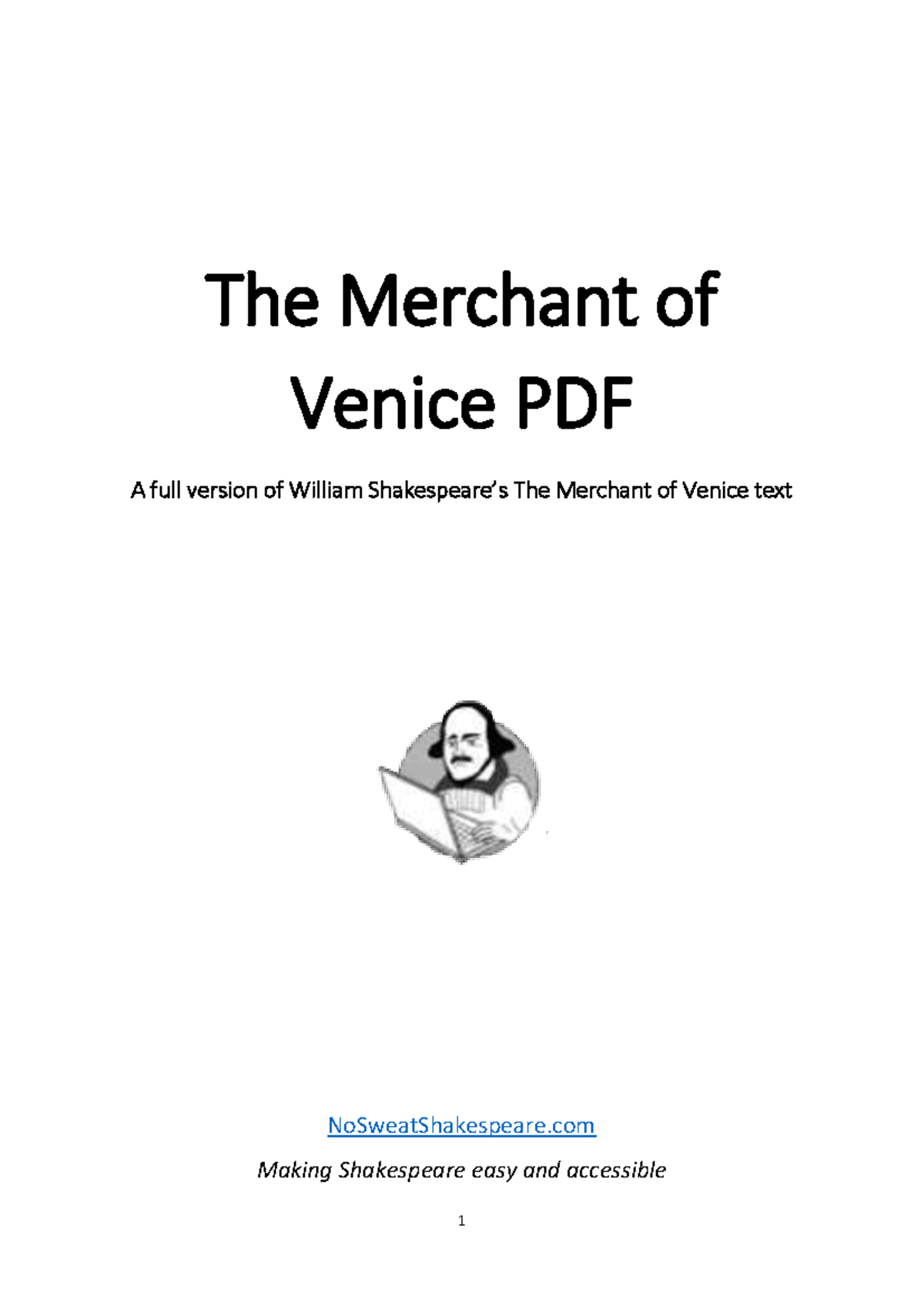 The Merchant of Venice (ENG 101) - Full Text Analysis and Notes - Studocu