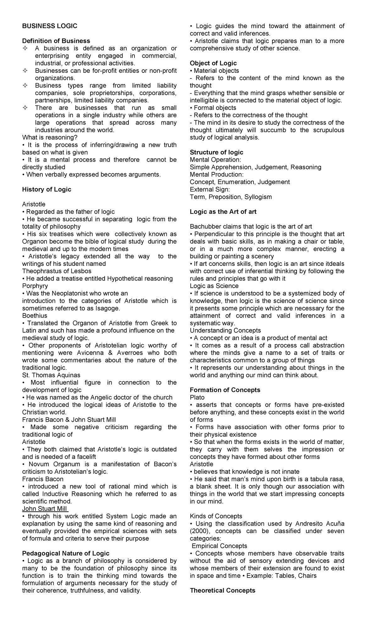 BUSINESS 101: Understanding Business Logic and Its Principles - Studocu