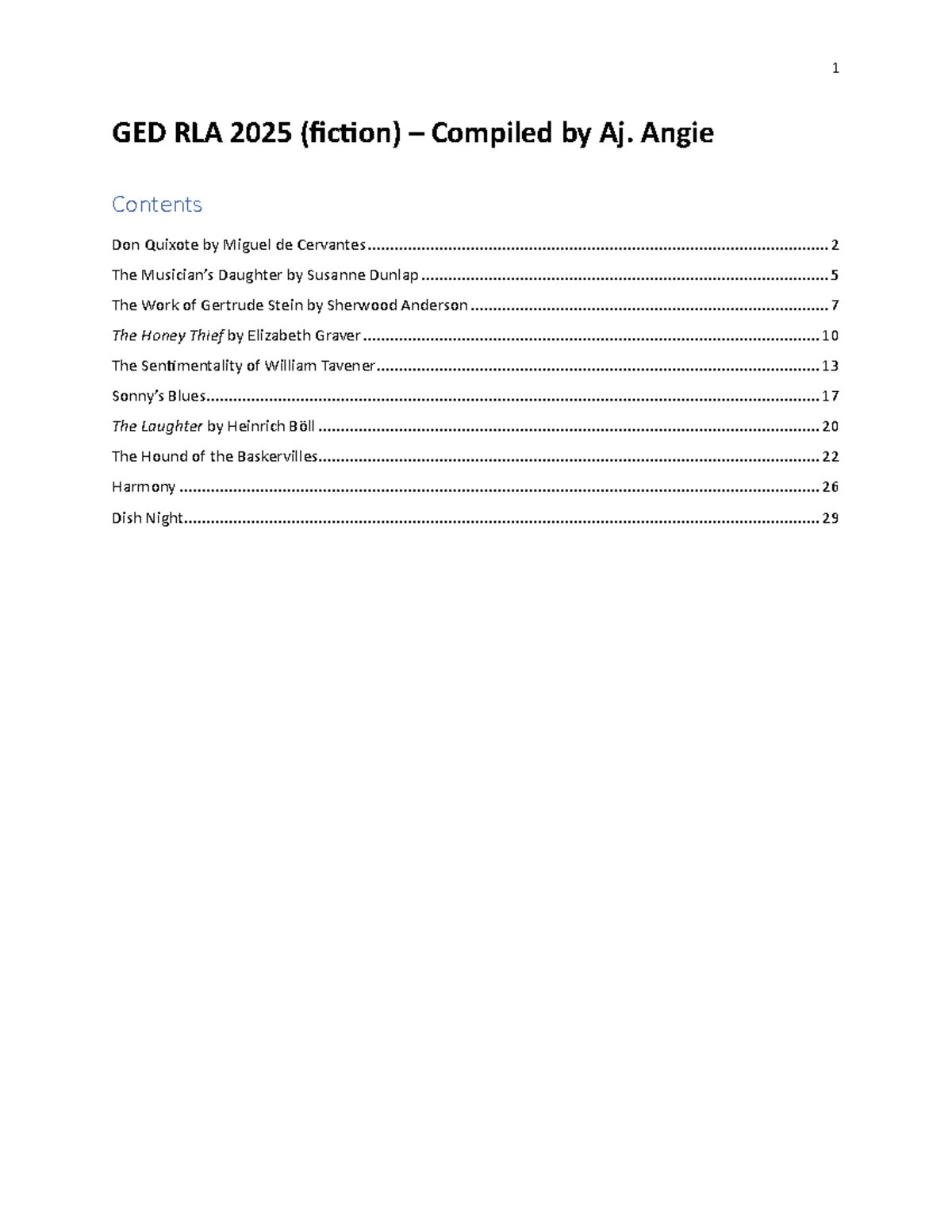 GED RLA 2025 - Fictional Text Analysis and Questions - Studocu