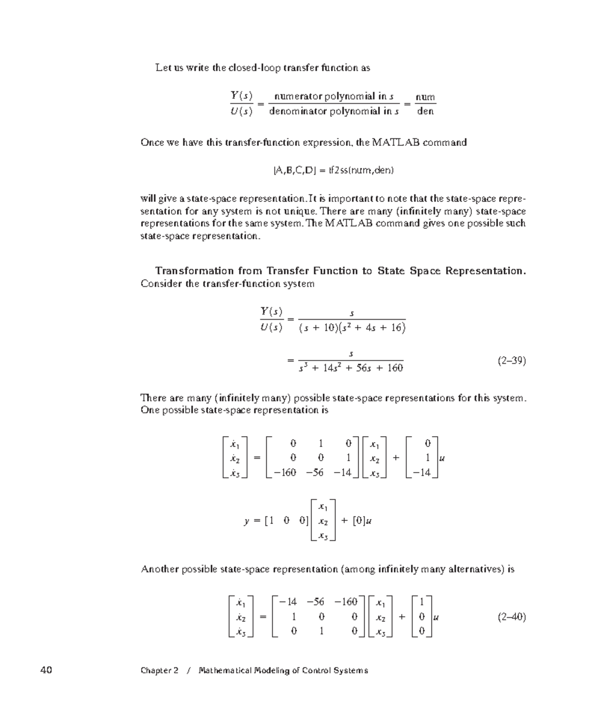 Modern control engineering-11 - 40 Chapter 2 / Mathematical Modeling of Control Systems Let us ...
